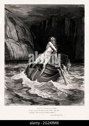 Gustave Doré - Dante Alighieri - Inferno - Plate 10 (Canto III - Charon ...