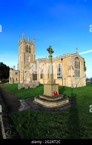 St Marys church, Titchmarsh village, Northamptonshire, England, UK ...