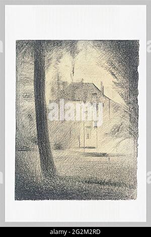 The tree trunk by Georges Seurat Stock Photo - Alamy