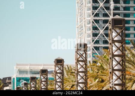 Coast of Barcelona city plenty of tourists Stock Photo - Alamy