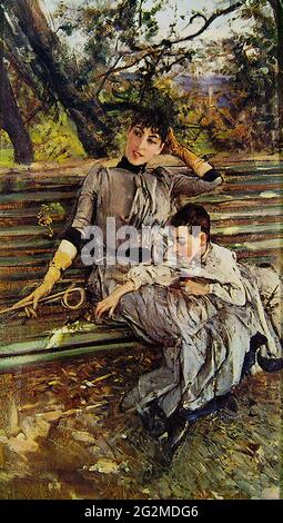 'In the Garden' is a painting by Giovanni Boldini, created in 1874. The ...