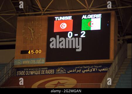 Rades, Tunis, Tunisia. 11th June, 2021. Riadh Mehrez (7) of Algeria ...