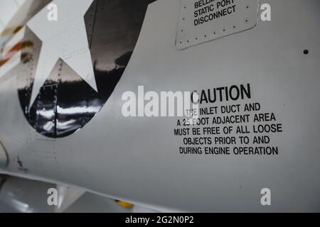 Duxford England May 2021 Side view of a large modern yellow fire truck ...
