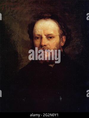 Portrait of Pierre Joseph Proudhon 1865 by Gustave Courbet Stock Photo ...