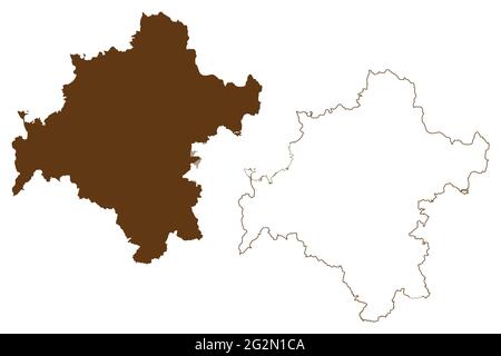 Schmalkalden-Meiningen district (Federal Republic of Germany, rural ...