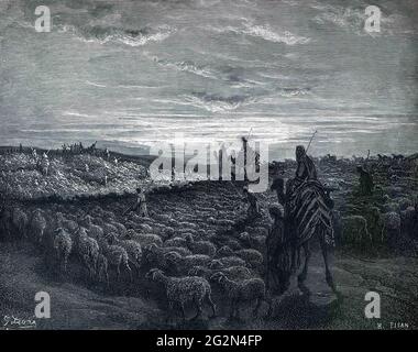 Abraham Journeying Into the Land of Canaan 1866 by Gustave Dore Stock Photo - Alamy