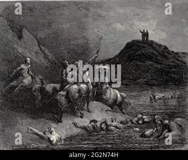 The Inferno, Canto 12 by Gustave Dore Stock Photo - Alamy