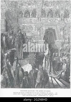 Solomon Receives the Queen of Sheba by Gustave Dore Stock Photo - Alamy