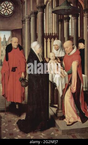 Adoration of the Magi: Right wing of triptych, depicting the Presentation in the Temple, c.1470 ...