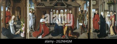'The Adoration of the Magi', triptych by Hans Memling, preserved in the Prado Museum Stock Photo ...