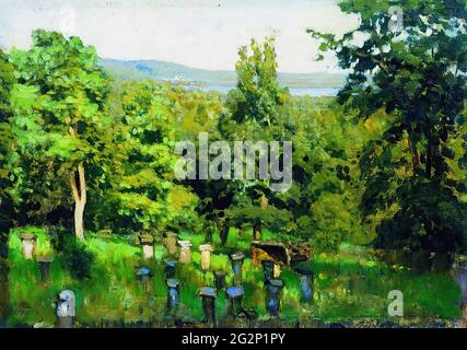Levitan Isaac - the Apiary 2 Stock Photo - Alamy