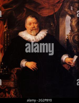 Jacob Jordaens - Portrait Johan Wierts 1635 Stock Photo - Alamy