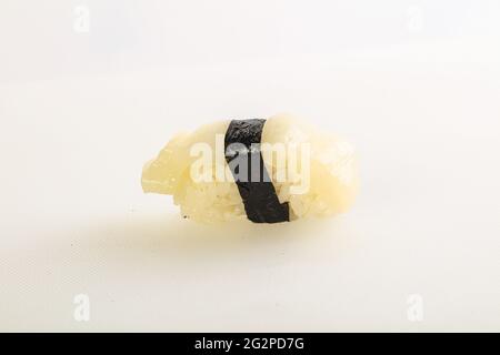 Japanese traditional sushi with scallop mollusc Stock Photo - Alamy