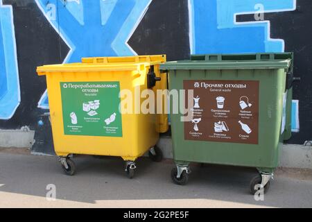Russian Federation. Saint-Petersburg. Separate garbage collection ...