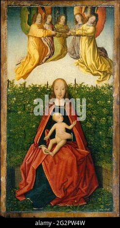 Jan Provoost painting, The Virgin and Child in a Landscape, oil on oak, 1500-1529 Stock Photo ...
