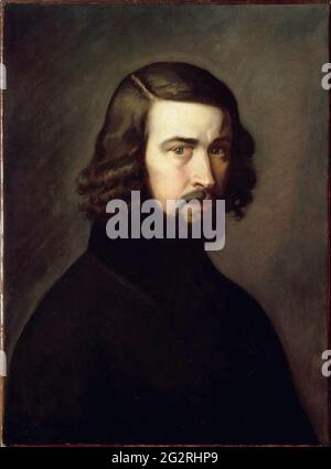 Millet Jean-François - Self Portrait 1 Stock Photo - Alamy