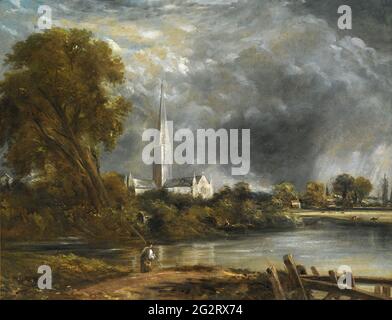 John Constable - Salisbury Cathedral from the Bishop's Grounds Stock ...