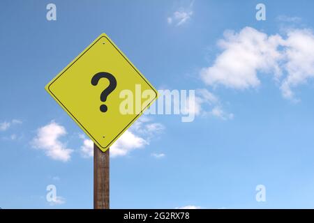 Question mark and danger sign Stock Photo - Alamy