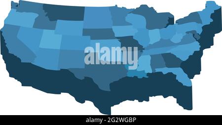 Isometric political map of North America Stock Vector Image & Art - Alamy
