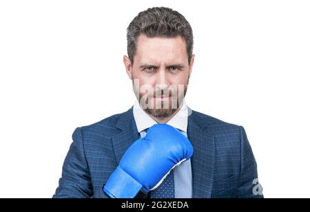 charisma. boss show power and authority. strong businessman in boxing ...