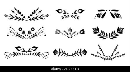 Flourish botanical divider with tulip flower line art golden decor ...