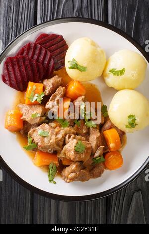 Swedish Kalops - traditional beef stew slow simmered with vegetables ...
