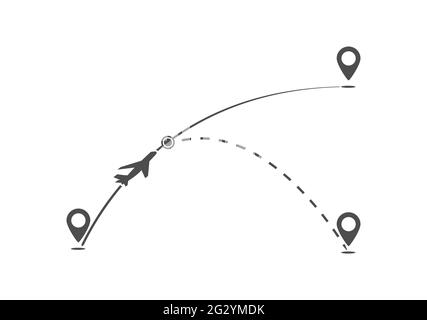 flight path of the aircraft on the course from one point to another and ...