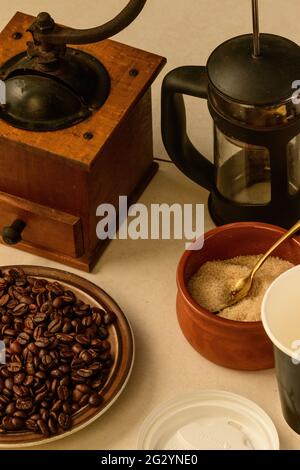 Cafe Style Deconstructed Coffee Nouvelle Cuisine Stock Photo - Alamy