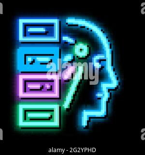 learning algorithm neon glow icon illustration Stock Vector Image & Art ...