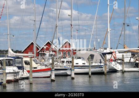 Dragor / Denmark. 13 June 2021, The old Dragor village small fishing ...