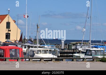 Dragor / Denmark. 13 June 2021, The old Dragor village small fishing ...