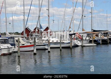 Dragor / Denmark. 13 June 2021, The old Dragor village small fishing ...