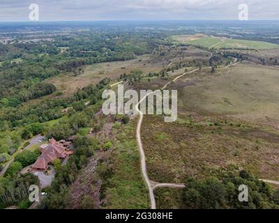 aerial view of Poole Crematorium in Dorset uk Stock Photo - Alamy