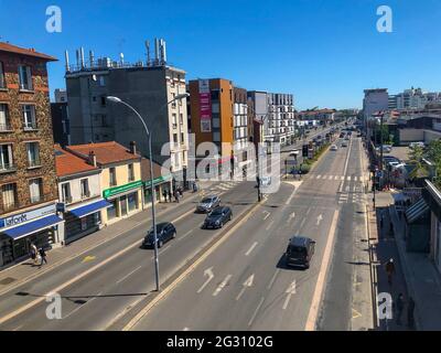 Paris, France, Suburbs, Street Scenes, Bus Stop Station, Modern ...