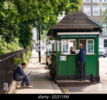Traditional Green London Cab Drivers Shelter near Charring Cross ...