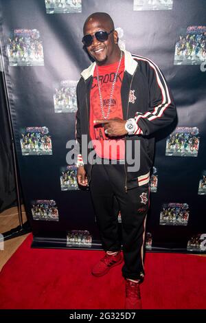 K Dubb-DeathRow Records attends The Official Listening Party for HRSMN ...