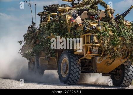 British Army Jackal Armoured Vehicle Stock Photo - Alamy