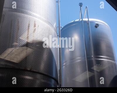Inside a cider production factory Stock Photo - Alamy
