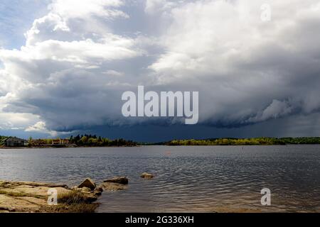 Large dark clouds in the gray sky Stock Photo - Alamy