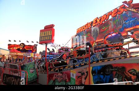 Hunstanton Fairground Funfair pleasure park ride Norfolk England UK ...