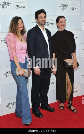 L-R: Maya Singer, Morgan Spector and Rebecca Hall attend the world ...
