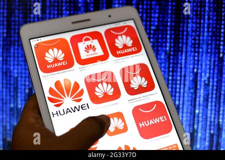 India. 13th June, 2021. In this Photo illustration the Toshiba Logos ...