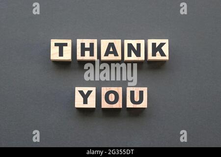 Thank You alphabet letters on wooden background Stock Photo - Alamy