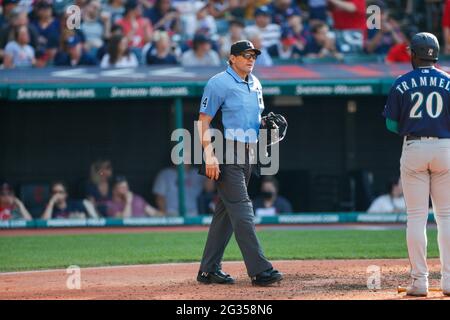 MLB home plate umpire Chad Fairchild during an MLB regular season game ...