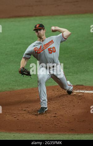 Baltimore Orioles pitcher Bruce Zimmermann during a baseball game ...
