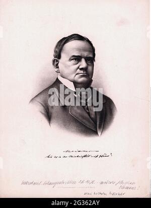 Portrait of Karl Meixner - a German actor. Illustration of the 19th ...