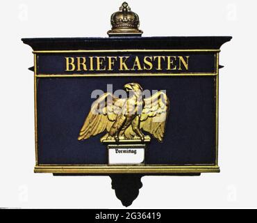 mail, letter boxes, letter-box of the German Reichspost (Reich Mail ...
