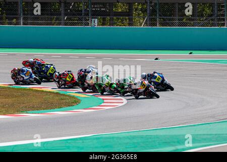 Montmelo, Barcelona, Spain. 13th June, 2021. Riders during the Moto 2 ...