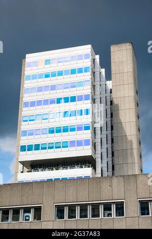 Berlin, Germany. Bayer Pharma AG building exterior. Pharmaceutical ...