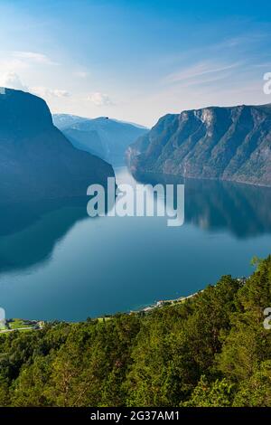 Overlook over Aurlandsfjord, Aurland, Norway Stock Photo - Alamy